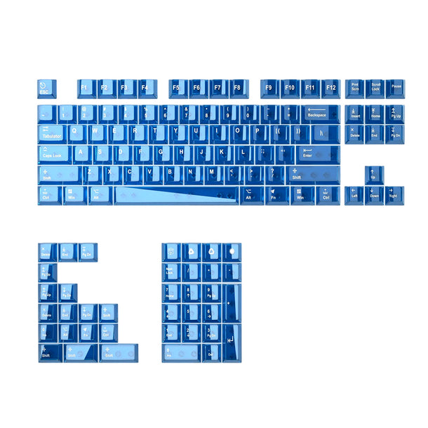 Original-Profile Dye-Sub PBT Keycap Set, Transparent and Translucent G ...
